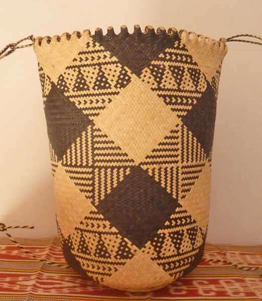 A Traditional Rattan Basket Carries a Load - ClothRoads